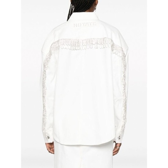 Embellished | Jackets & Coats | Rotate 59 White Crystal Embellished ...